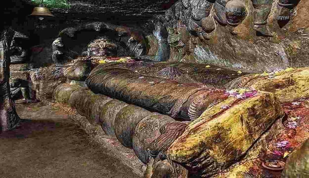 A unique reclining statue of Lord Vishnu is still present in this ...